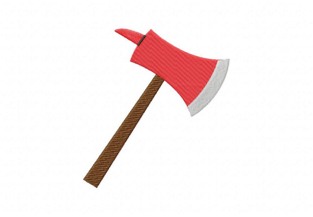 Red Axe Embroidery Design – Daily Embroidery