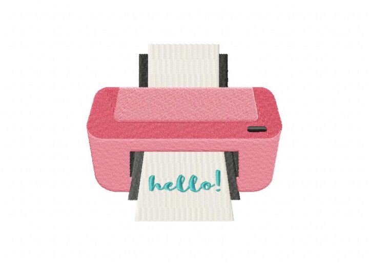 Printer Print Hello Embroidery Design – Daily Embroidery