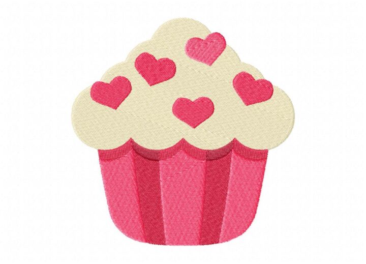 Heart Muffin 8 Embroidery Design – Daily Embroidery