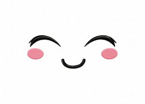Kawaii Emoticons Smile Embroidery Design – Daily Embroidery
