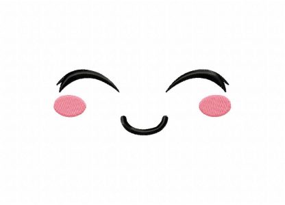 Kawaii Emoticons Smile Embroidery Design – Daily Embroidery