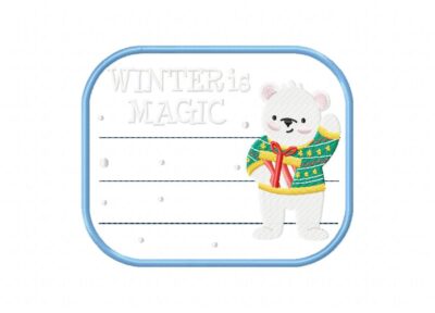 Winter is Magic Note Embroidery Design – Daily Embroidery