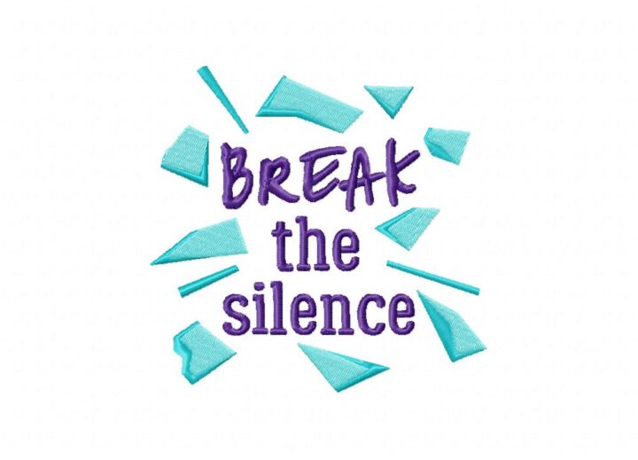 Break The Silence Embroidery Design – Daily Embroidery