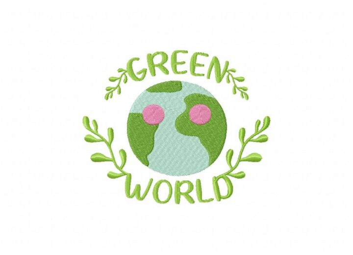 Green World Embroidery Design – Daily Embroidery