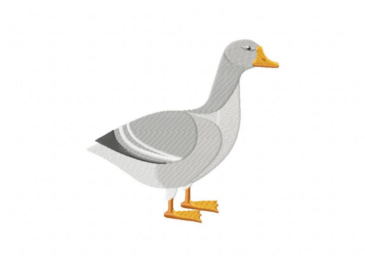 Goose Standing Embroidery Design – Daily Embroidery