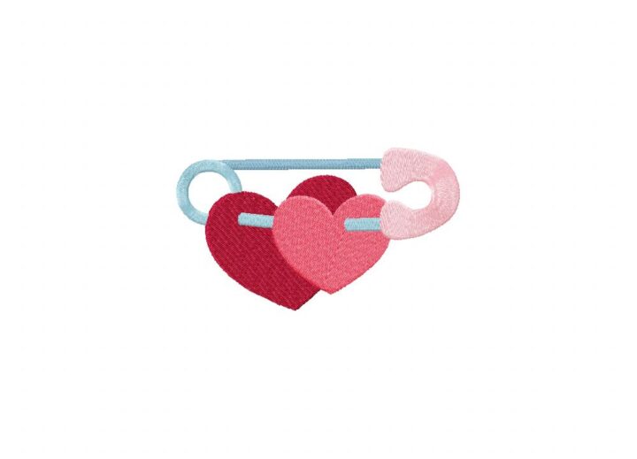 Safety Love Pin Embroidery Design – Daily Embroidery