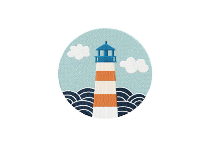 Nautical Lighthouse Embroidery Design – Daily Embroidery