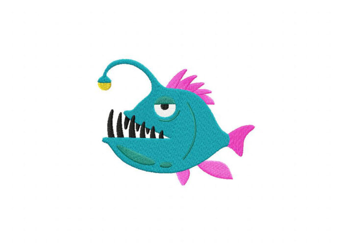 Angler Fish Embroidery Design – Daily Embroidery