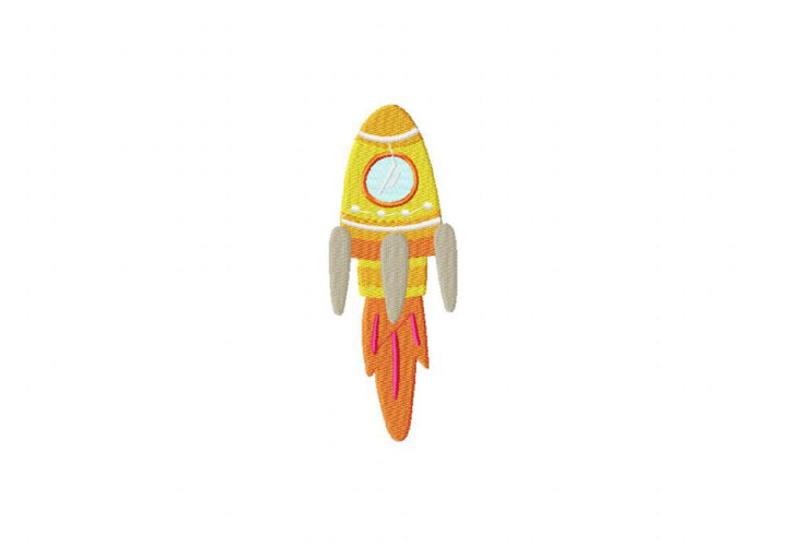Space Rocket Embroidery Design – Daily Embroidery