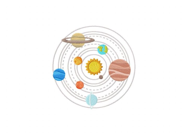 Solar System Embroidery Design – Daily Embroidery