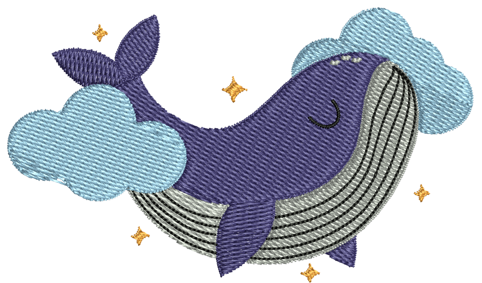 Night Time Whale Embroidery Design Daily Embroidery Night Time Whale Embroidery Design Daily Embroidery