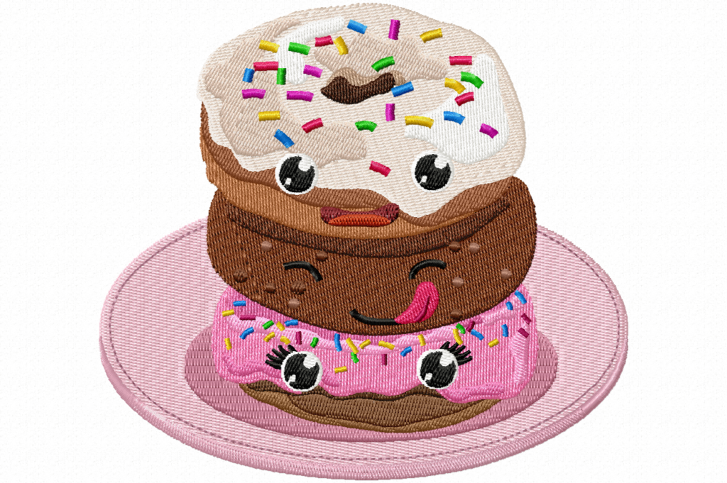 Yummy Donut Stack Embroidery Design – Daily Embroidery