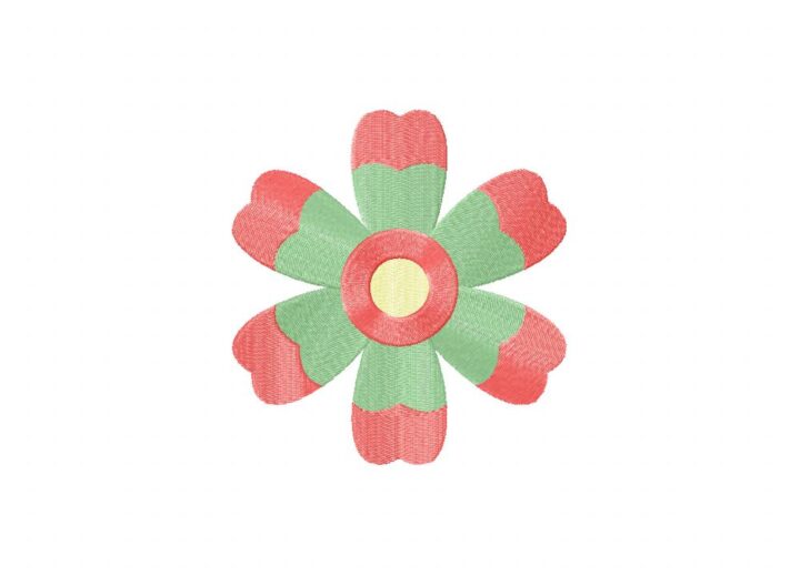 Green and Pink Spring Flower Embroidery Design – Daily Embroidery