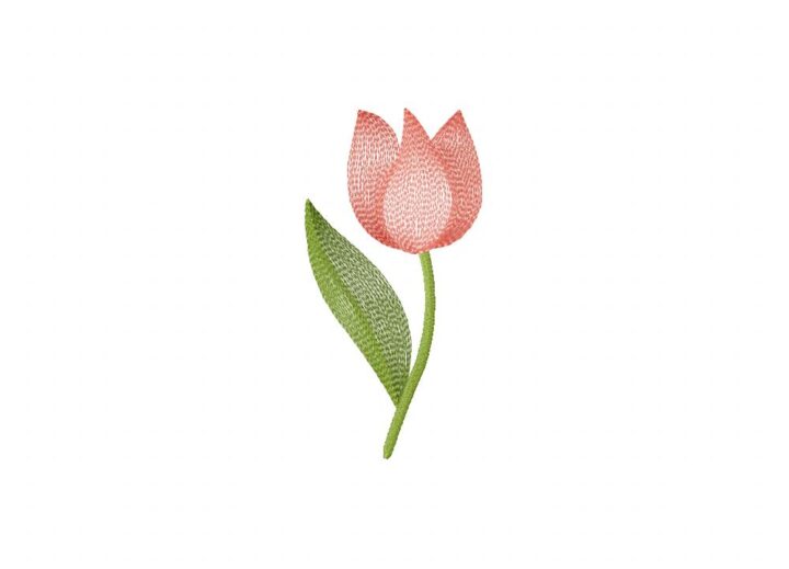 Pink Tulip Embroidery Design – Daily Embroidery
