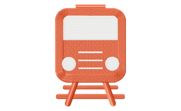 Train Stitched Embroidery Design – Daily Embroidery