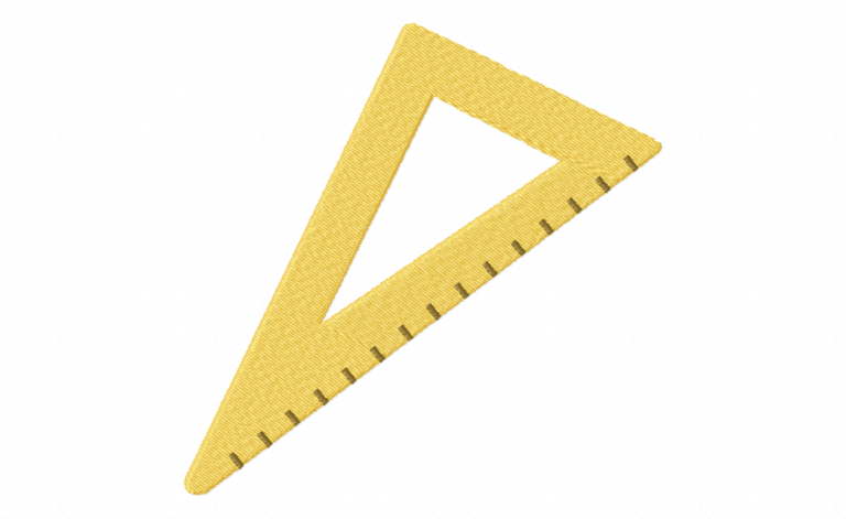Triangle Ruler Stitched Embroidery Design – Daily Embroidery