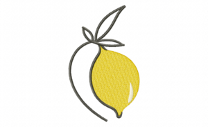 Simple Lemon Stitched Embroidery Design – Daily Embroidery