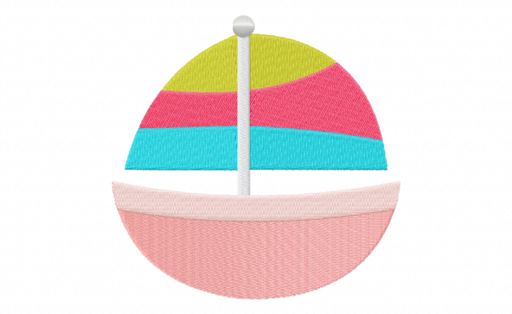 Sail Boat Stitched Embroidery Design – Daily Embroidery