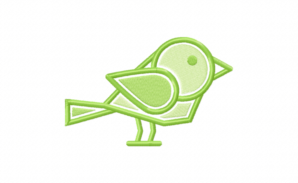 Geo Bird Stitched Embroidery Design – Daily Embroidery