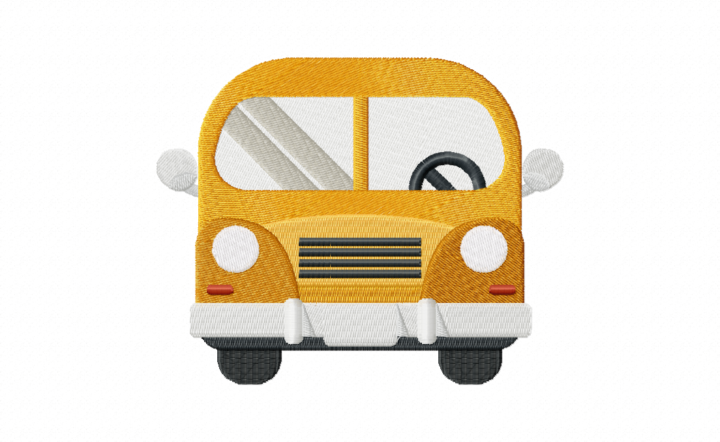 School Bus Stitched Embroidery Design – Daily Embroidery