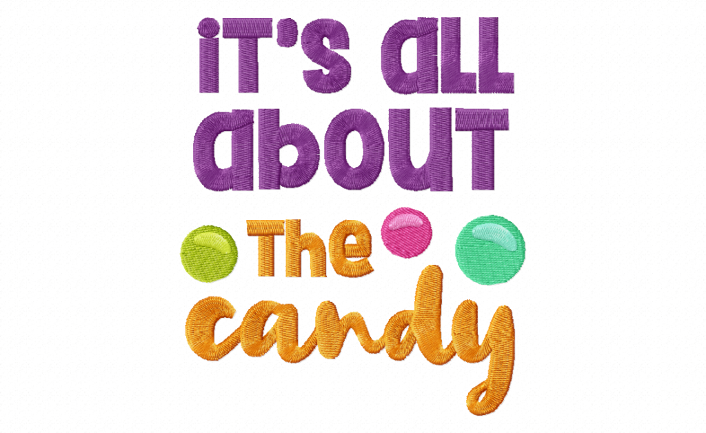 All About The Candy Stitched Embroidery Design – Daily Embroidery