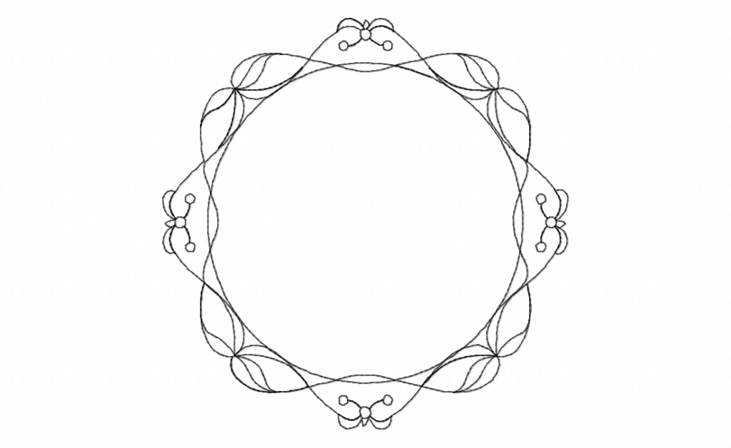 Simple Lineart Frame Stitched Embroidery Design – Daily Embroidery
