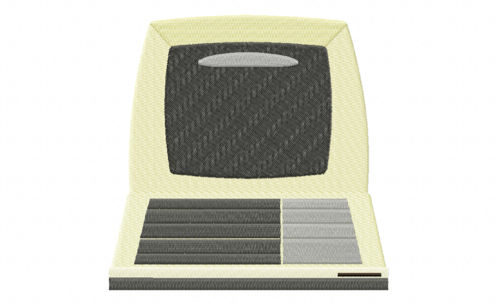 Retro Computer Stitched Embroidery Design – Daily Embroidery