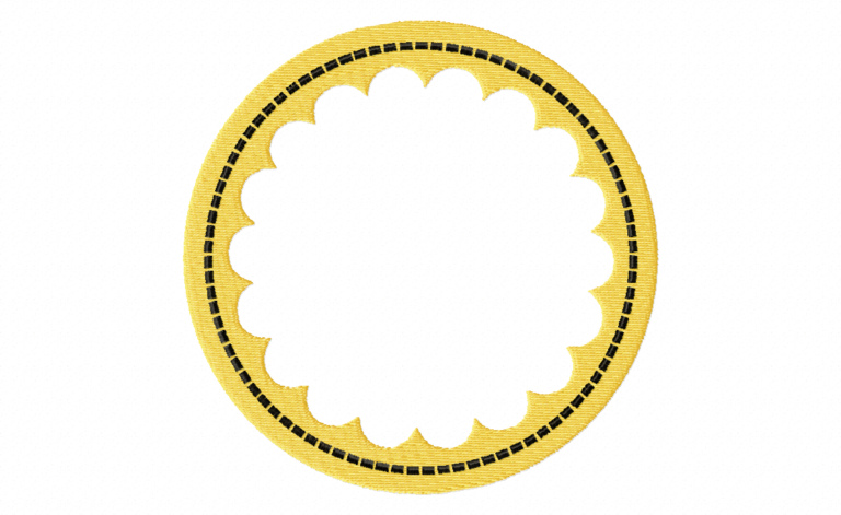 Colorful Badge Frame Embroidery Design – Daily Embroidery