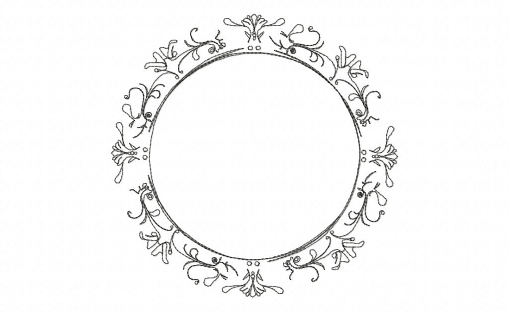 Intricate Decorative Frame Stitched Embroidery Design – Daily Embroidery