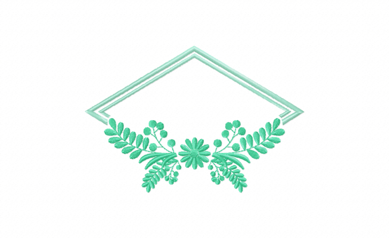 Diamond Flower Frame Embroidery Design – Daily Embroidery