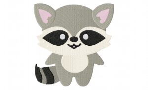 Adorable Raccoon Stitched Embroidery Design – Daily Embroidery