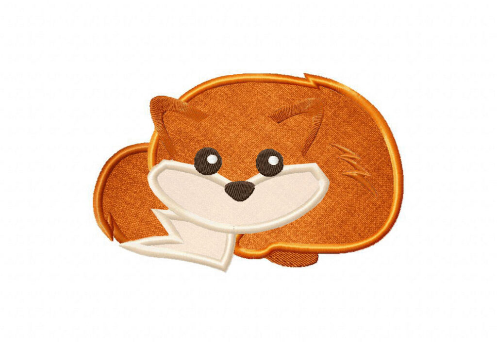 Cozy Fox Stitched and Appliqué Embroidery Design – Daily Embroidery