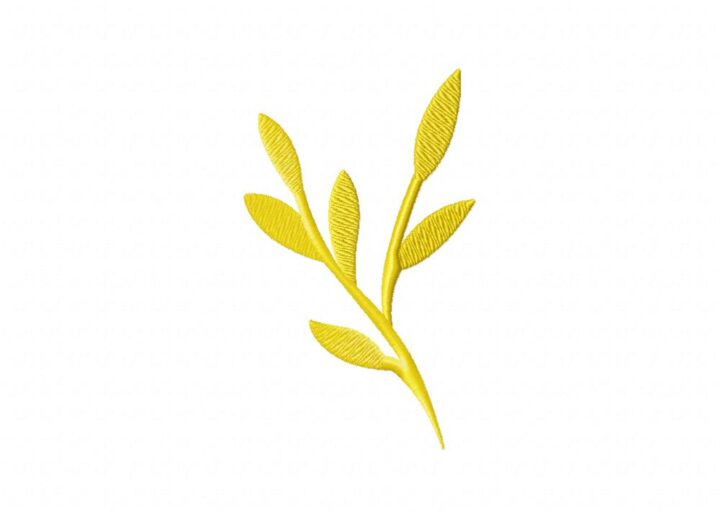 Yellow Leaves Stitched Embroidery Design – Daily Embroidery