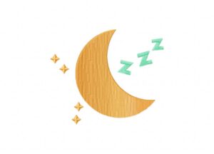 Sleep Moon And Stars Stitched Embroidery Design – Daily Embroidery