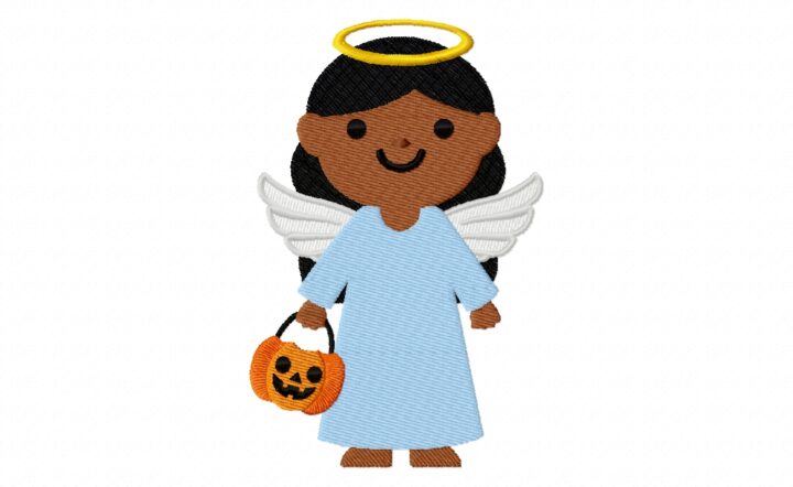 Angel Costume Kid Stitched Embroidery Design – Daily Embroidery