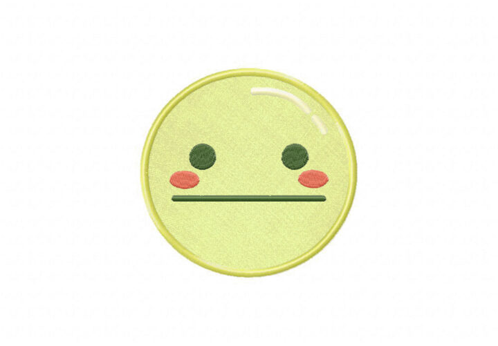 Neutral Emoji Appliqué Embroidery Design – Daily Embroidery