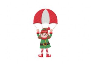 Female Elf Parachute Stitched Embroidery Design – Daily Embroidery