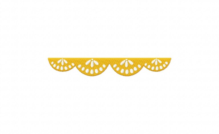 Yellow Garland Stitched Embroidery Design – Daily Embroidery