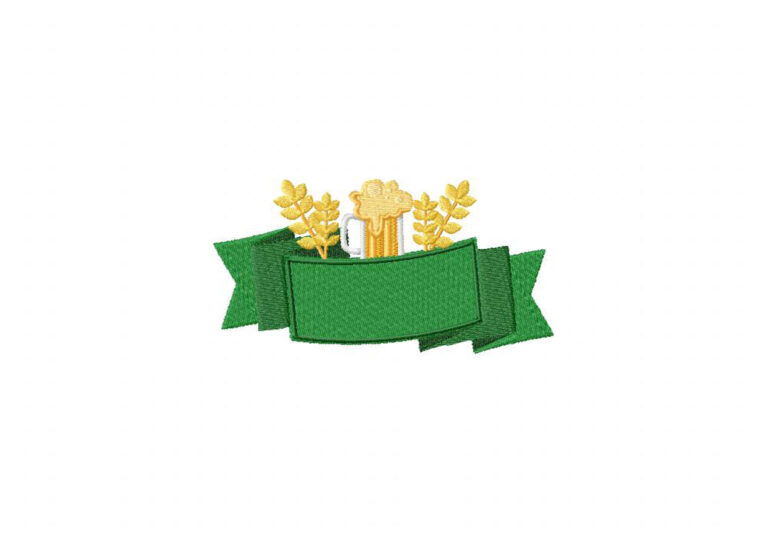 Beer Banner Stitched Embroidery Design – Daily Embroidery