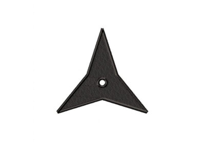 FREE Three-Star Shuriken Stitched Embroidery Design – Daily Embroidery