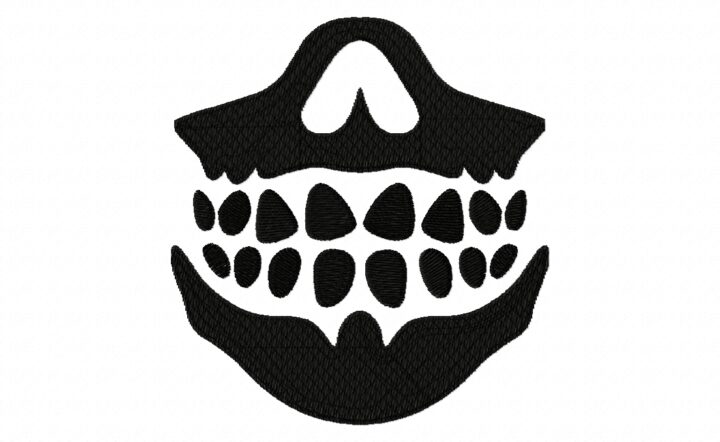 Skull Jaw Stitched Embroidery Design – Daily Embroidery