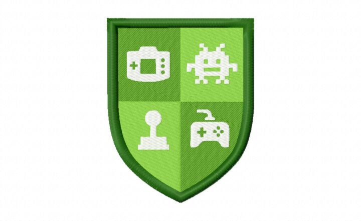 FREE Gaming Emblem Stitched Embroidery Design – Daily Embroidery